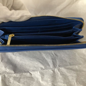 IMAN | Bags | Iman Global Chic Cobalt Blue Walletclutch Logo | Poshmark